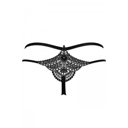 String Cabaret par Luxxa Lingerie - Élégance et Séduction en Tulle Brodé